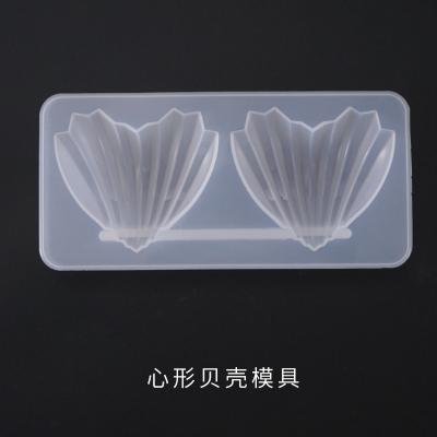 China DIY Crystal Dropper Mold, Ocean Series Shell Mold, Heart-shaped Shell Mirror Silicone Mold for sale