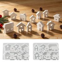 China Liulian Love Small House Silicone Mold DIY Aromatherapy Candle Mini House Decoration Gypsum Mold for sale