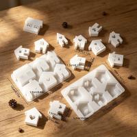 China Liulian Love Small House Silicone Mold DIY Aromatherapy Candle Mini House Decoration Gypsum Mold for sale