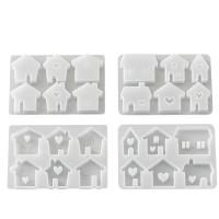China Liulian Love Small House Silicone Mold DIY Aromatherapy Candle Mini House Decoration Gypsum Mold for sale