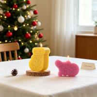 China DIY Cross-border Christmas Candle Silicone Molds, Santa Claus, Christmas Socks, Gift Fragrance, Gypsum Molds for sale