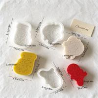 China DIY Cross-border Christmas Candle Silicone Molds, Santa Claus, Christmas Socks, Gift Fragrance, Gypsum Molds for sale