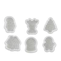 China Christmas Listing Aromatherapy Gypsum Ornament Silicone Mold Santa Claus Elk Snowman Candle Mold for sale