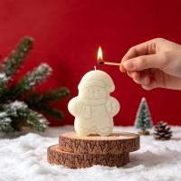 China Christmas Listing Aromatherapy Gypsum Ornament Silicone Mold Santa Claus Elk Snowman Candle Mold for sale