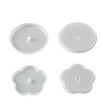China Ins Minimalist Style Circular Flower Perforated Cup Mat Silicone Mold DIY Stacking Storage Coffee Mat Mold for sale