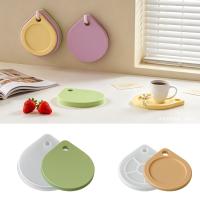 China Ins Style Suspended Droplet Shaped Coaster Silicone Mold DIY Aromatherapy Gypsum Coffee Pad Insulation Pad Mold for sale