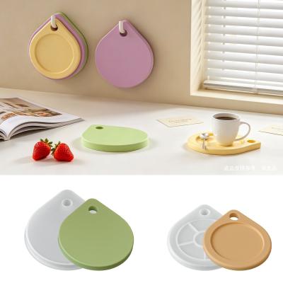 China Ins Style Suspended Droplet Shaped Coaster Silicone Mold DIY Aromatherapy Gypsum Coffee Pad Insulation Pad Mold for sale