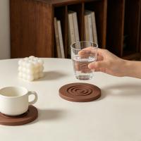 China Cross-border INS Minimalist Style Round Threaded Cup Coaster With Circular Hollow Storage Base, Gypsum Silicone Mold for sale