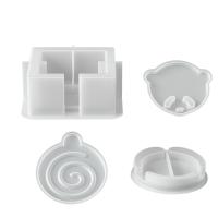China Ins Cute Bear Vortex Round Coaster Coaster Storage Box Base Decorative Gypsum Silicone Mold for sale