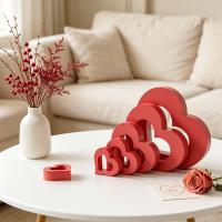 China Ins Style Minimalist Hollow Out Multi Specification Love Silicone Mold DIY Aromatherapy Gypsum Candle Decoration Mold for sale