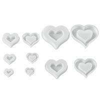China Ins Style Minimalist Hollow Out Multi Specification Love Silicone Mold DIY Aromatherapy Gypsum Candle Decoration Mold for sale