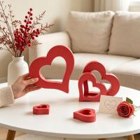 China Ins Style Minimalist Hollow Out Multi Specification Love Silicone Mold DIY Aromatherapy Gypsum Candle Decoration Mold for sale