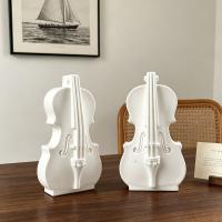 China Nordic Style Violin Aromatherapy Candle Silicone Mold Creative Gypsum Ornament DIY Handmade Soap Mold for sale
