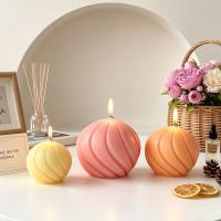 China Large, Medium, Small Spherical Spiral Candle Silicone Mold DIY Aromatherapy Candle Gypsum Ornament Dropper Mold for sale