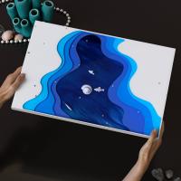 China Crystal Resin Irregular Tray Silicone Mold DIY Ocean Terraced Landscape Coaster Drip Glue Mold for sale