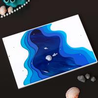 China Crystal Resin Irregular Tray Silicone Mold DIY Ocean Terraced Landscape Coaster Drip Glue Mold for sale