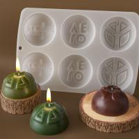 China 6-in-a-row Semi-circular Love, Peace And Tranquility, Handmade Soap Candles In English, Silicone Mold for sale