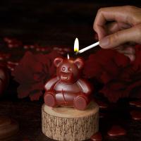 China Aromatherapy Gypsum Candle, Four Grid Three-dimensional Love Bear, Little Bear Candle Holder Ornament, Silicone Mold for sale