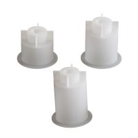 China DIY Crystal Drip Glue Circular Large, Medium, Small Candle Holder Base Decoration Aromatherapy Gypsum Table Silicone Mold for sale