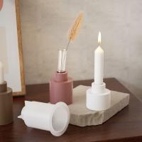 China DIY Crystal Drip Glue Circular Large, Medium, Small Candle Holder Base Decoration Aromatherapy Gypsum Table Silicone Mold for sale