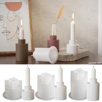 China DIY Crystal Drip Glue Circular Large, Medium, Small Candle Holder Base Decoration Aromatherapy Gypsum Table Silicone Mold for sale