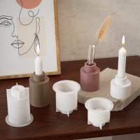 China DIY Crystal Drip Glue Circular Large, Medium, Small Candle Holder Base Decoration Aromatherapy Gypsum Table Silicone Mold for sale
