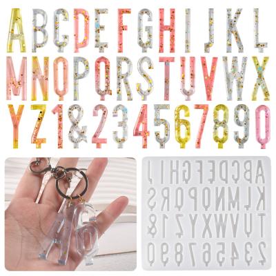 China DIY Mirror Digital Letter Full Sheet 26 English Pendant Birthday Cake Insert Letter Silicone Mold for sale