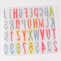 China DIY Mirror Digital Letter Full Sheet 26 English Pendant Birthday Cake Insert Letter Silicone Mold for sale