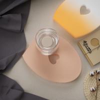China DIY Crystal Dropper Love Egg Shaped Coaster Grinding Tool Easter Aromatherapy Gypsum Candle Silicone Mold for sale
