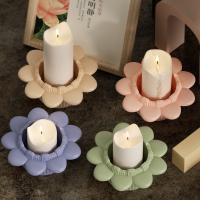 China DIY Handmade Gypsum Cement Aromatherapy Candle Cup Gypsum Storage Can Lotus Mirror Silicone Mold Creative Ornament for sale