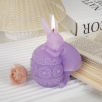 China Skirt Rabbit Flower Ball Baby Silicone Mold DIY 3D Rabbit Dropping Candle Aromatherapy Gypsum Mold for sale