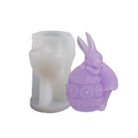 China Skirt Rabbit Flower Ball Baby Silicone Mold DIY 3D Rabbit Dropping Candle Aromatherapy Gypsum Mold for sale