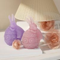 China Skirt Rabbit Flower Ball Baby Silicone Mold DIY 3D Rabbit Dropping Candle Aromatherapy Gypsum Mold for sale