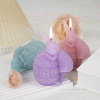 China Skirt Rabbit Flower Ball Baby Silicone Mold DIY 3D Rabbit Dropping Candle Aromatherapy Gypsum Mold for sale