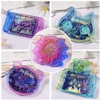 China Little Bear Mobile Phone Cat Wreath Flowing Sand Pendant Hanging Silicone Mold DIY Crystal Drip Glue Keychain for sale