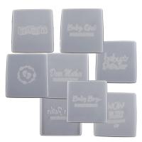 China DIY Dropper Glue Square Parent-child Fetal Hair Hanging, Baby's Feet, Parents' Table, Coaster, Silicone Mold for sale
