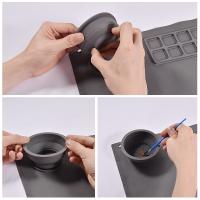China DIY Crystal Dropper Color Mixing Cup Oil Painting Washing Cup Travel Foldable Silicone Cup Mold for sale