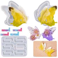 China DIY Resin Butterfly Hooks No-Drill Kitchen Bathroom Door Sticker Silicone Mold for sale