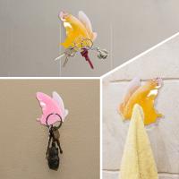 China DIY Resin Butterfly Hooks No-Drill Kitchen Bathroom Door Sticker Silicone Mold for sale