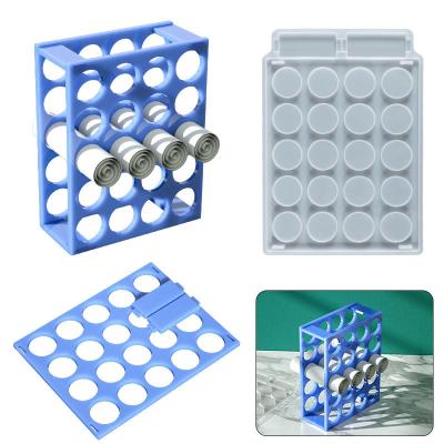 China DIY Crystal Dropper 20 Grid Calligraphy And Painting Bracket Acrylic Sheet Vinyl Roll Storage Rack Silicone Mold for sale