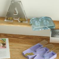 China DIY Letter Piggy Bank Storage Box ABM Dropper Resin Change Piggy Bank Storage Box Silicone Mold for sale