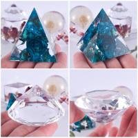 China DIY Crystal Dropper Mold, Cubic Diamond Sphere, Liquid Silicone Mold for sale