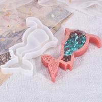China DIY Crystal Resin Mold Cat Fish Tail Pendant Flowing Sand Accessory Silicone Mold Wholesale In Stock for sale