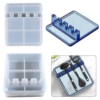 China DIY Crystal Dropper Kitchen Shelf Mold, Spoon Rack, Spatula, Lid Rack, Silicone Mold for sale