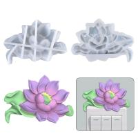 China DIY Crystal Dropper Mold Creative Lotus Switch Wall Sticker Decoration Silicone Mold Spot Wholesale for sale