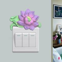 China DIY Crystal Dropper Mold Creative Lotus Switch Wall Sticker Decoration Silicone Mold Spot Wholesale for sale