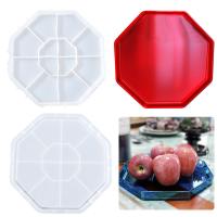 China DIY Crystal Dropper Tray Mold Enlarged Octagonal Storage Tray Ornament Tray Tray Silicone Mold for sale
