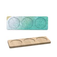 China DIY Crystal Resin Mold Three-Compartment Wine Bottle & Glass Tray Silicone Mold Wholesale Hot Sale for sale