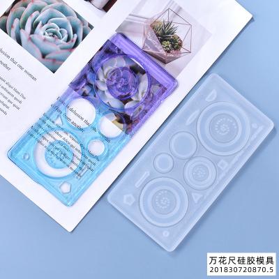 China DIY Crystal Dropper Ruler Mold Wanhua Ruler Student Supplies Self-made Stationery Silicone Mold for sale