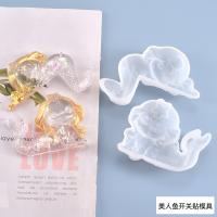 China DIY Crystal Dropper Mold Starfish Shell Mermaid Switch Sticker Silicone Mold Spot Wholesale for sale